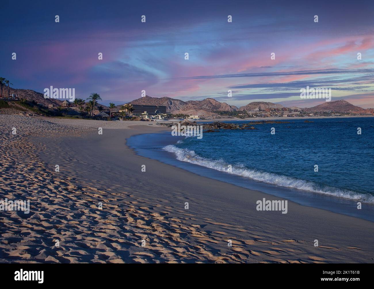 Evening sky over the Sea of Cortez and Cabo San Lucas Beach, Mexico ...