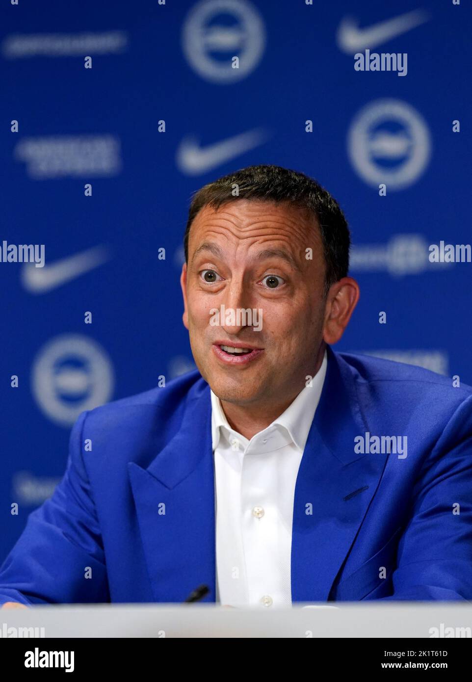Brighton and Hove Albion owner and chairman Tony Bloom during the press ...