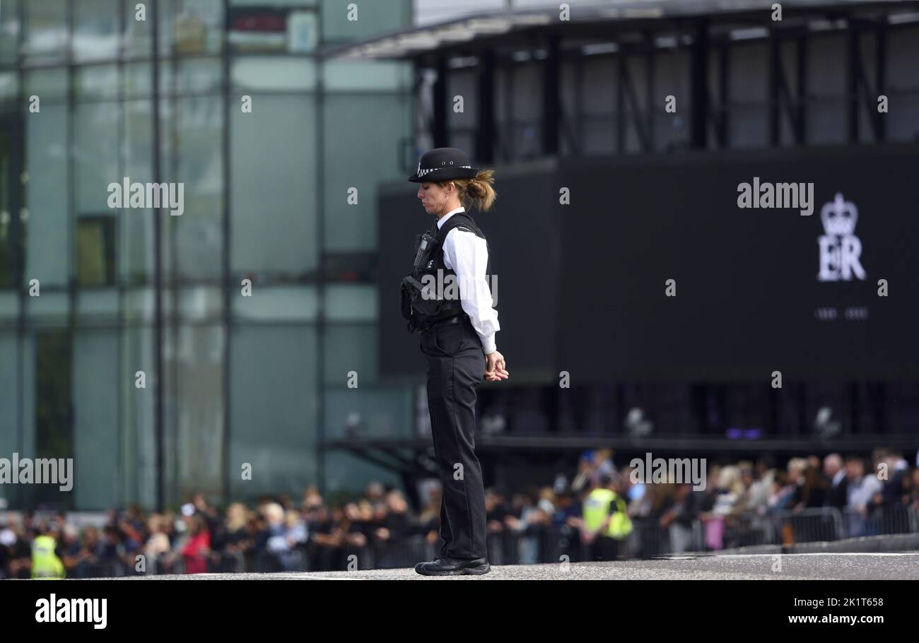 London, UK. The day of the State Funeral of Queen Elizabeth II. One of ...