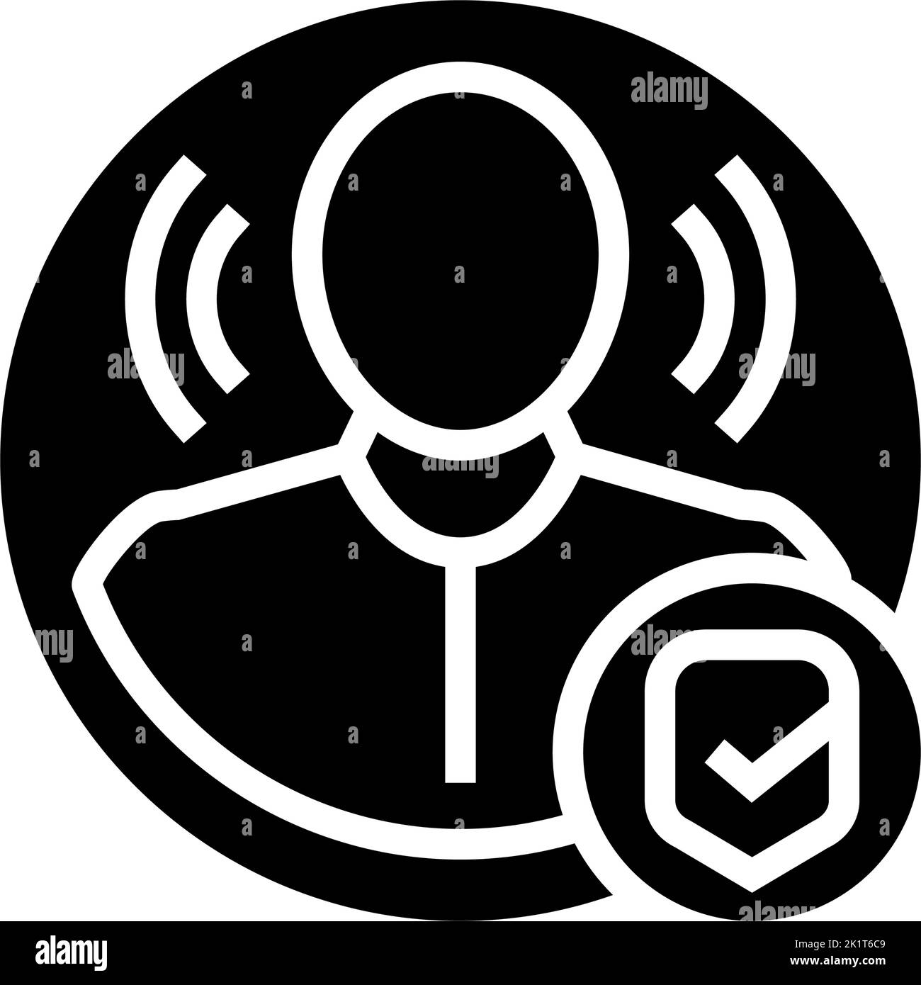 verified profile glyph icon vector illustration Stock Vector Image ...