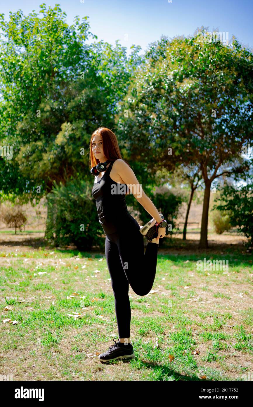 Full length stock action stretching hi-res stock photography and images ...