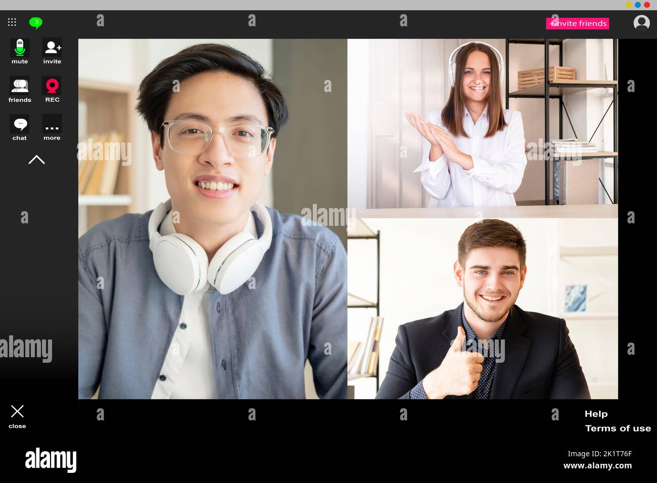 Online call. Digital conference. Business telecommuting. Remote ...