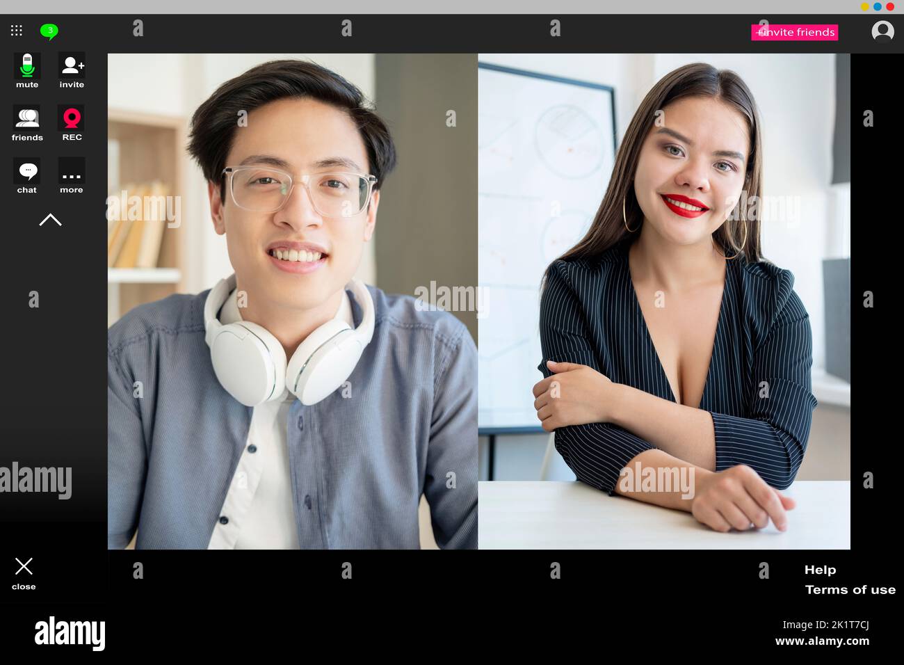 Video conference. Online meeting. Distance communication. Corporate ...