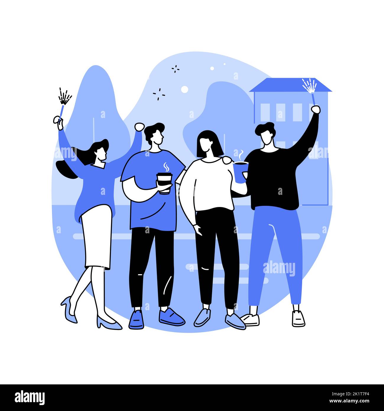 After party isolated cartoon vector illustrations Stock Vector Image ...