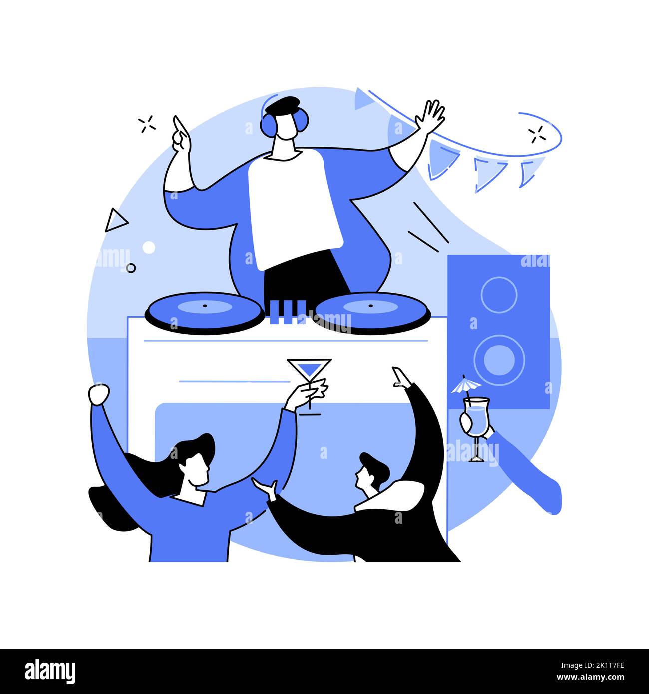 DJ set isolated cartoon vector illustrations Stock Vector Image & Art ...