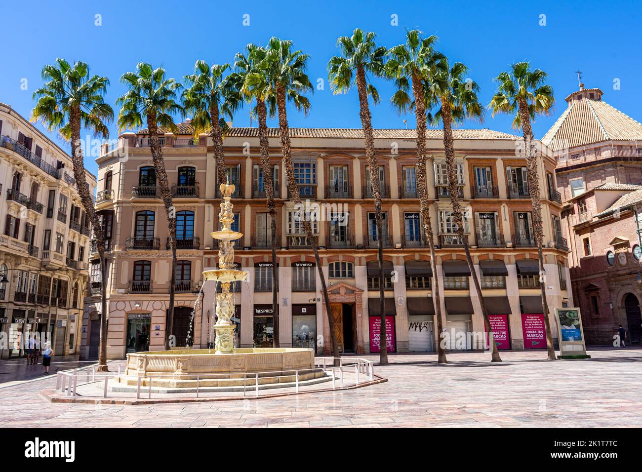 Constitution square in Malaga, Spain on September 4, 2022 Stock Photo ...