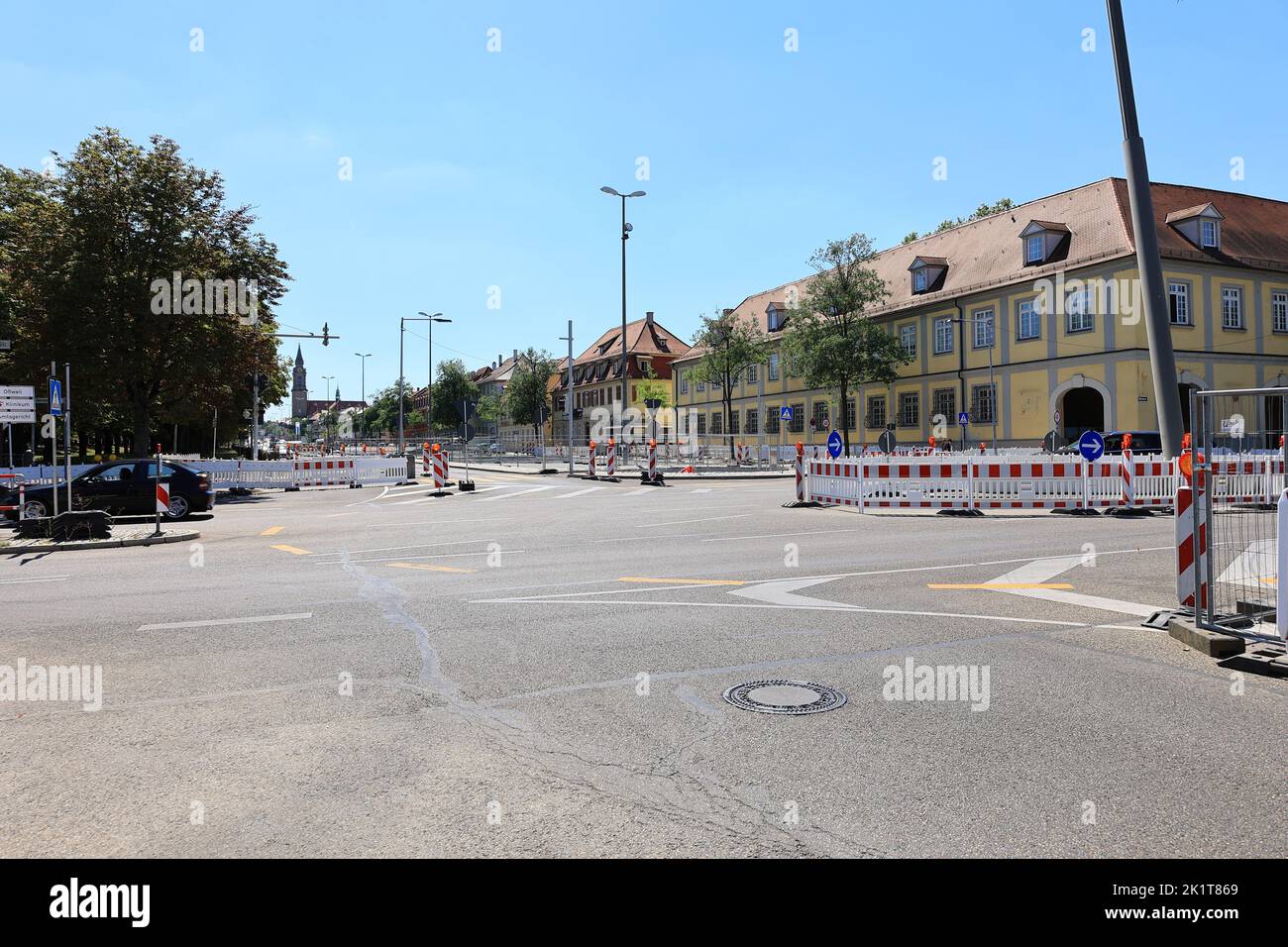 road construction site above federal road 27 in ludwigsburg Stock Photo ...