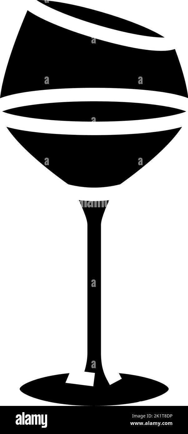 party wine glass glyph icon vector illustration Stock Vector Image ...