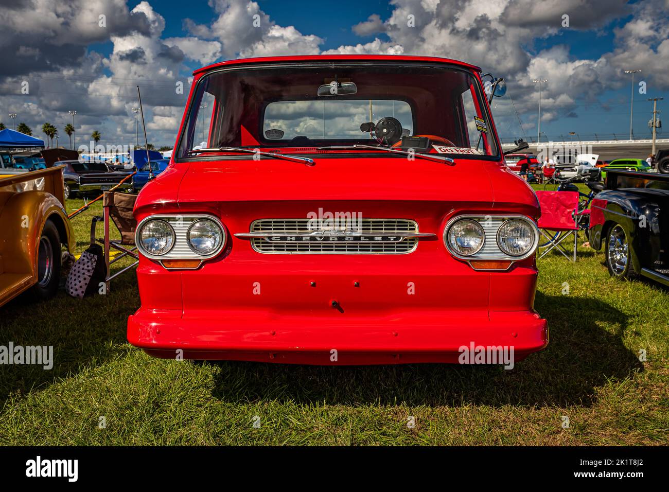 Daytona Beach, FL - November 27, 2020: Front view of a 1961 Chevrolet ...