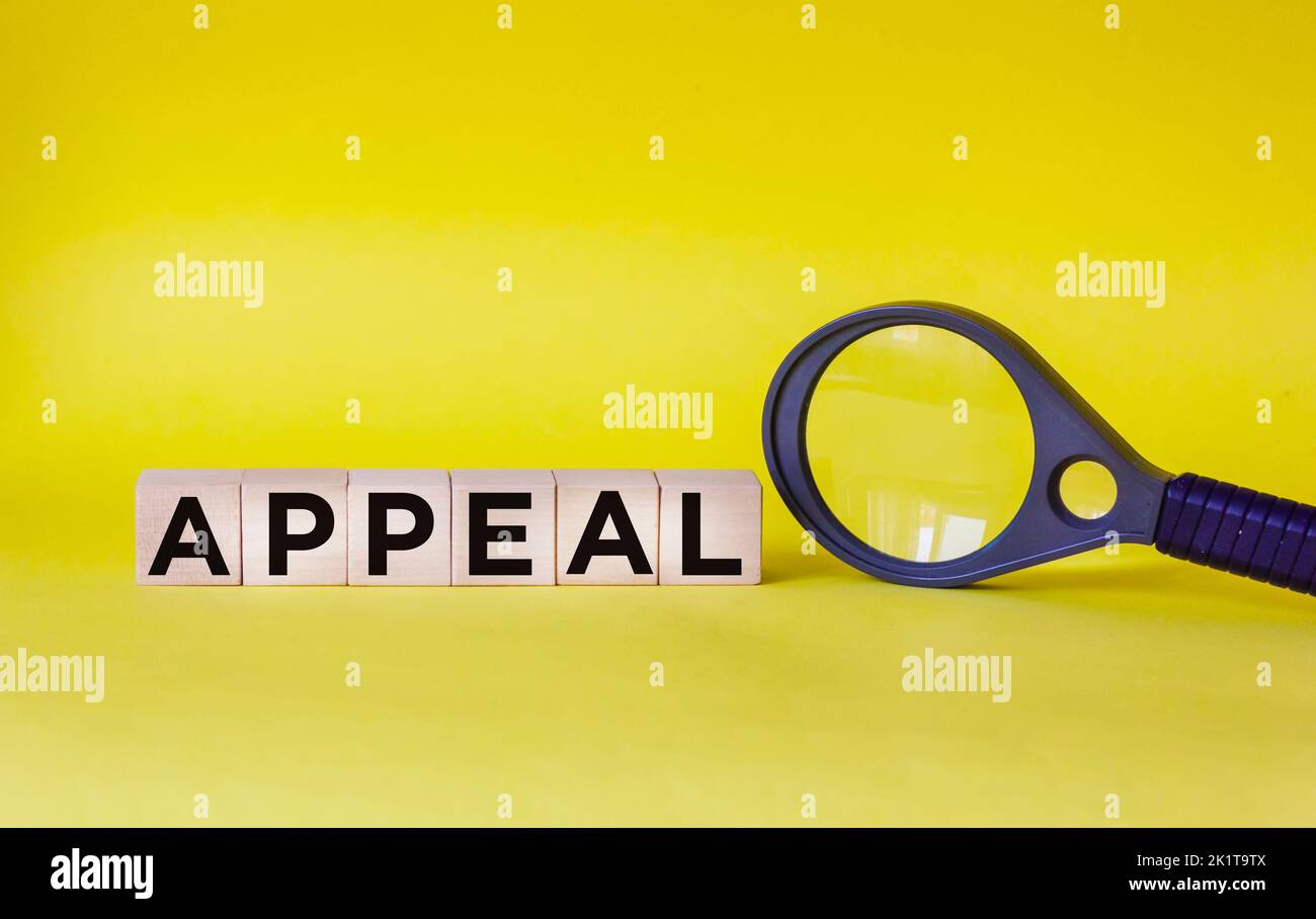 Appeal. The cubes form the word Summon. Appeal and legal question ...