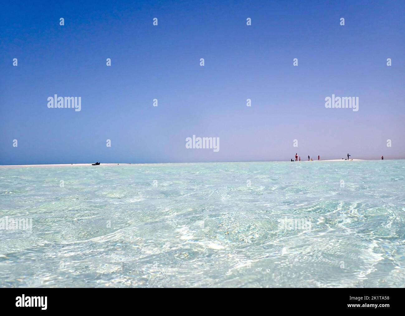 A beautiful view of the transparent sea and the sky Stock Photo - Alamy
