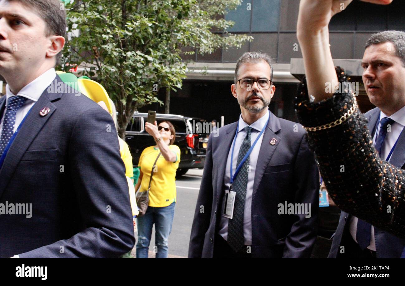 New York, USA. 20th Sep, 2022. (NEW) Brazilian President Arrives for ...