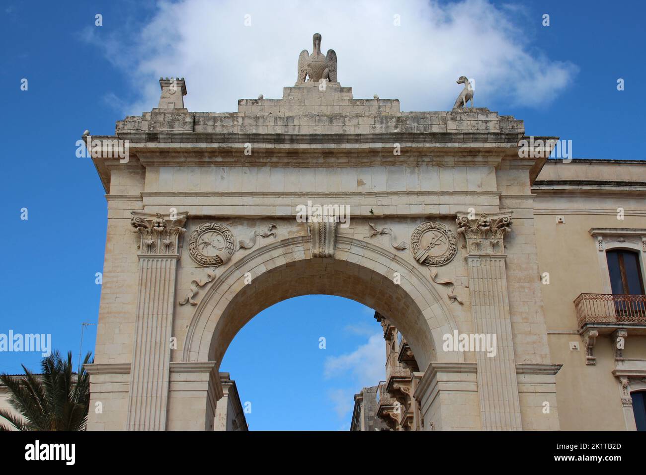 ancient gate (porte reale) in noto in sicily (italy Stock Photo - Alamy