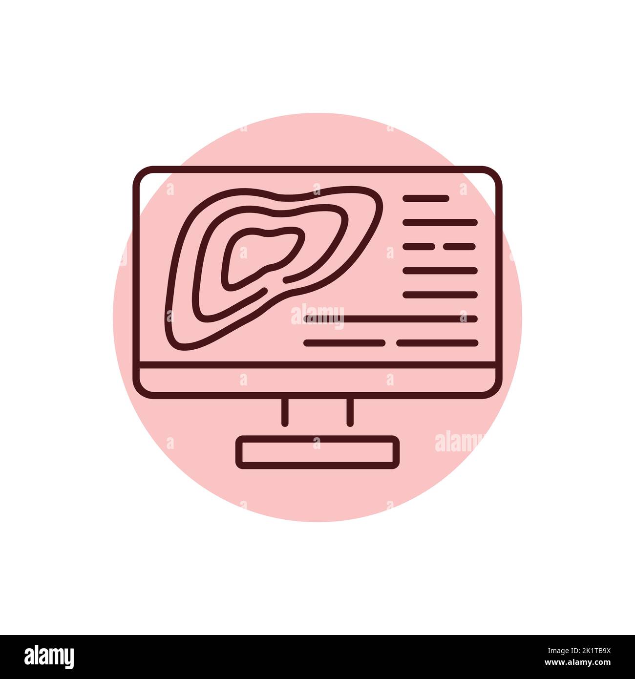 Scintigraphy color line icon. Human diseases. Pictogram for web page ...