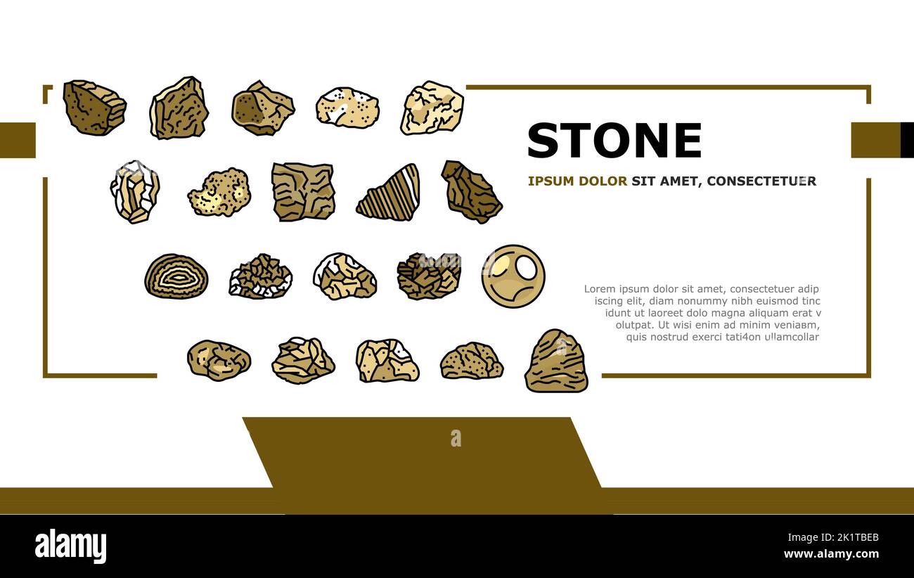 stone rock texture nature landing header vector Stock Vector Image ...