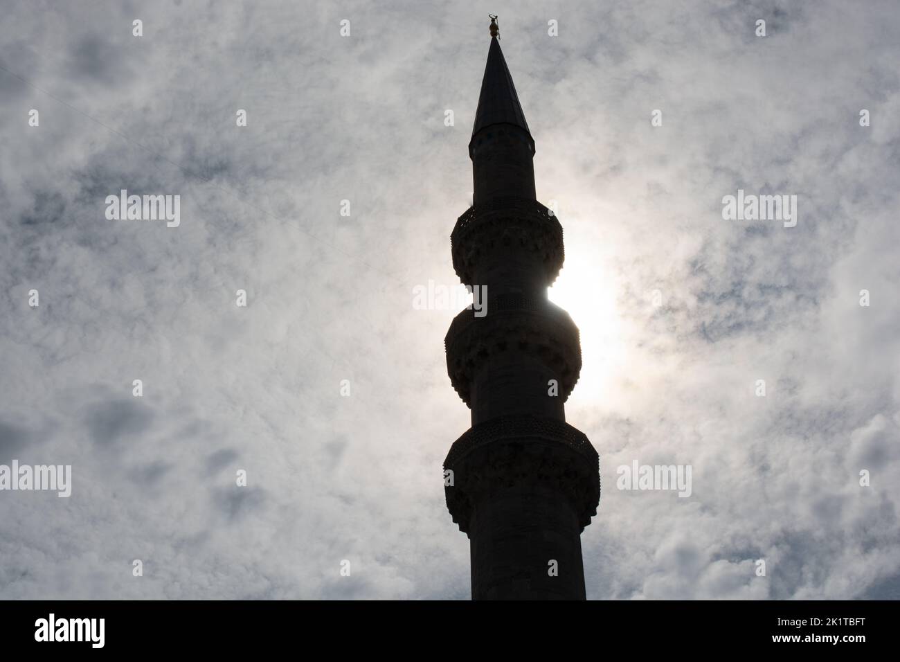 Outer view of Minaret of a mosque. Travel to Turkey concept Stock Photo ...