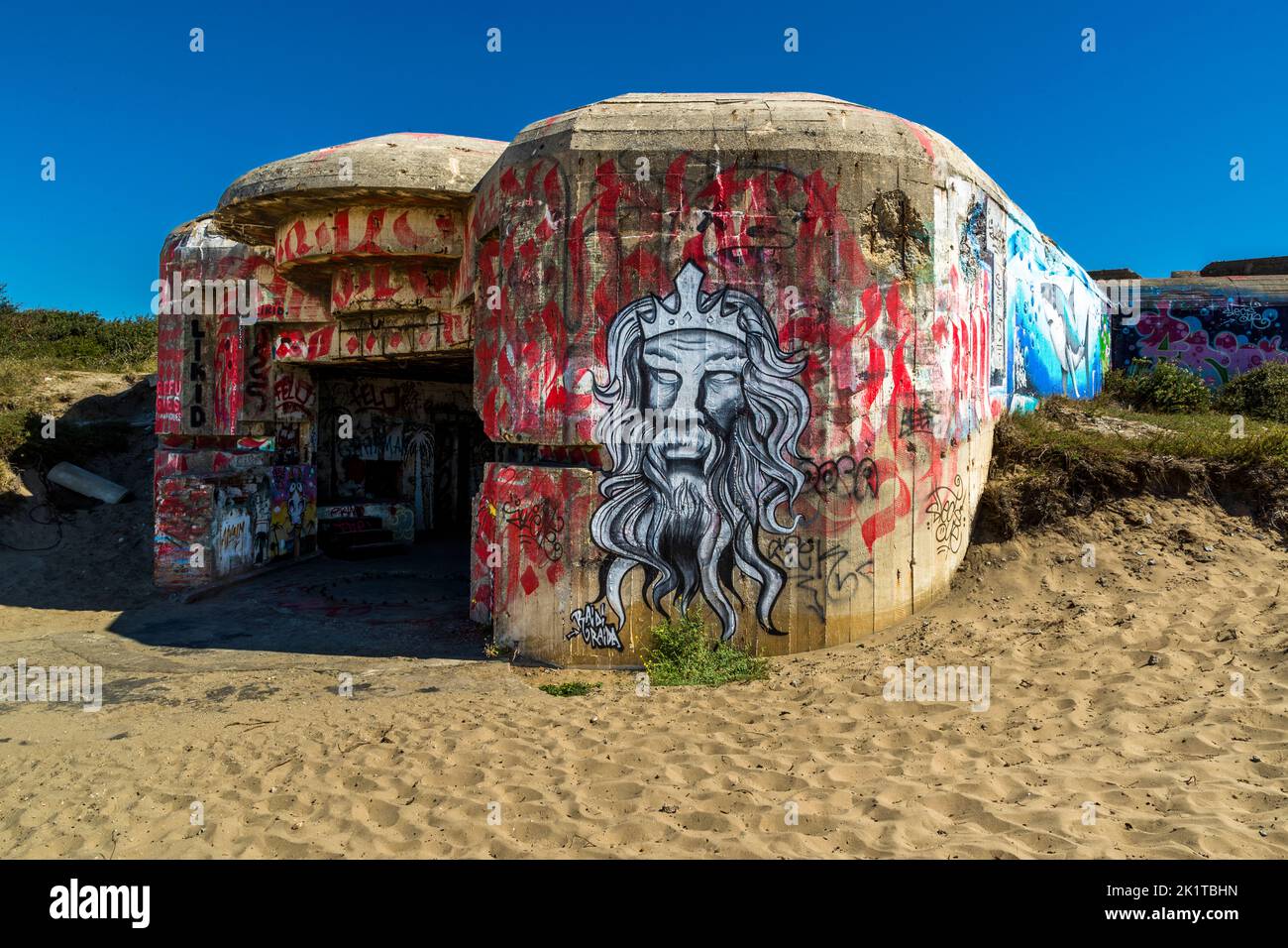 At Les Arros, north of Soulac, the last of the 350 German bunkers from ...