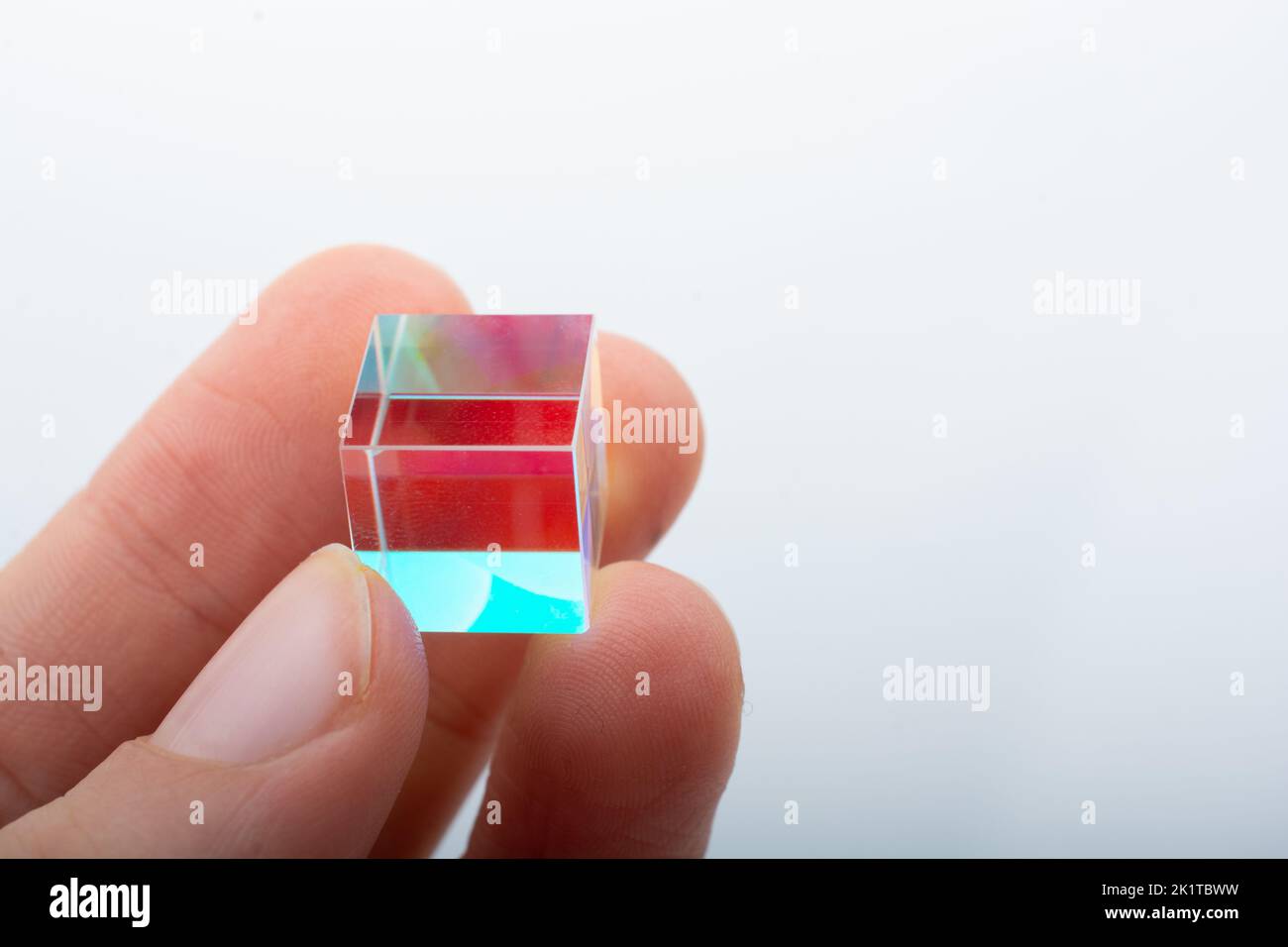 bright luminous prism cubes refract light in different colors. Physics ...