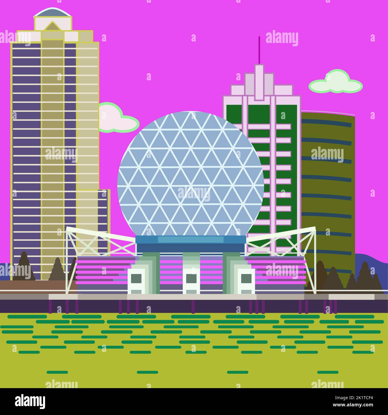 city landscape dome buiding structure Stock Vector Image & Art - Alamy