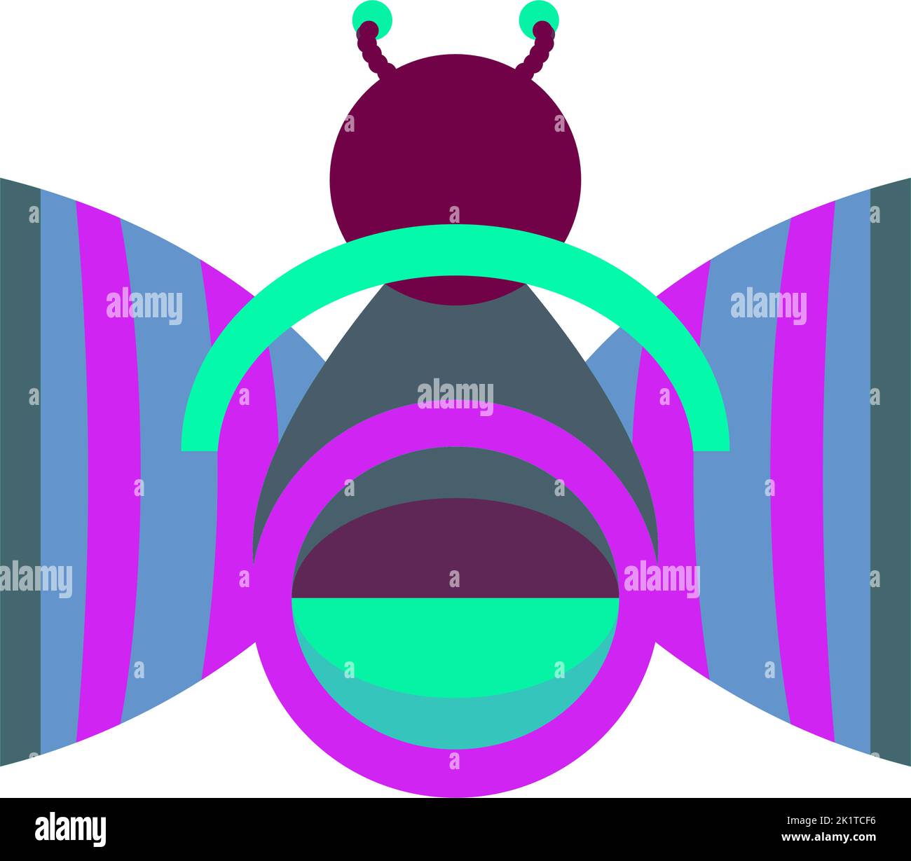 graphic bee with wings shape Stock Vector Image & Art - Alamy