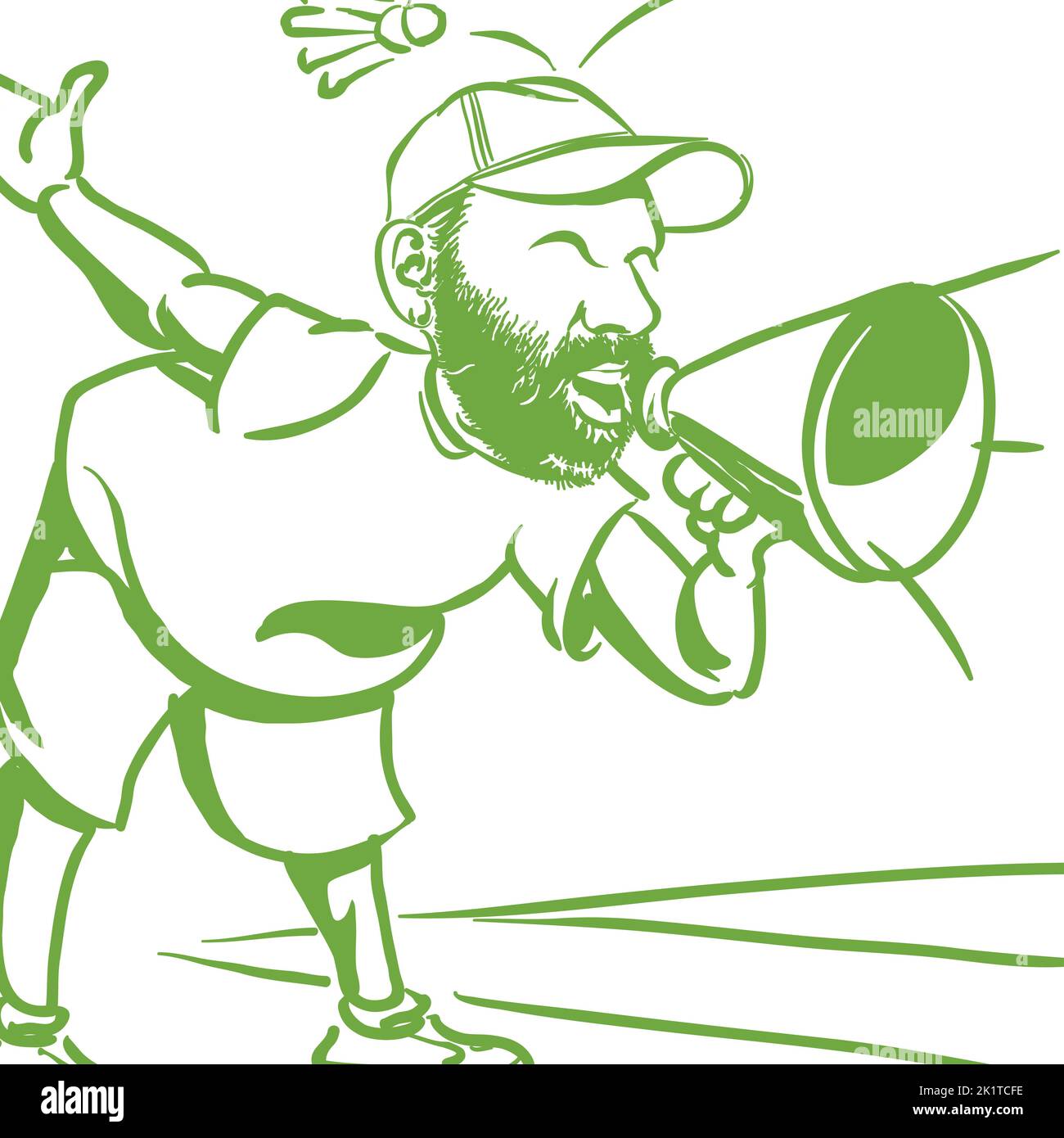 Cartoon Coach Yelling