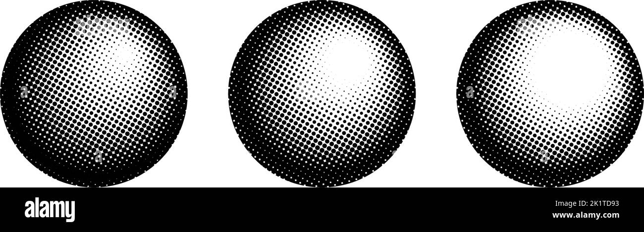 Halftone circles black dotted Cut Out Stock Images & Pictures - Alamy