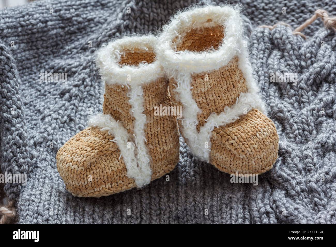 Baby booties yarn hi-res stock photography and images - Alamy