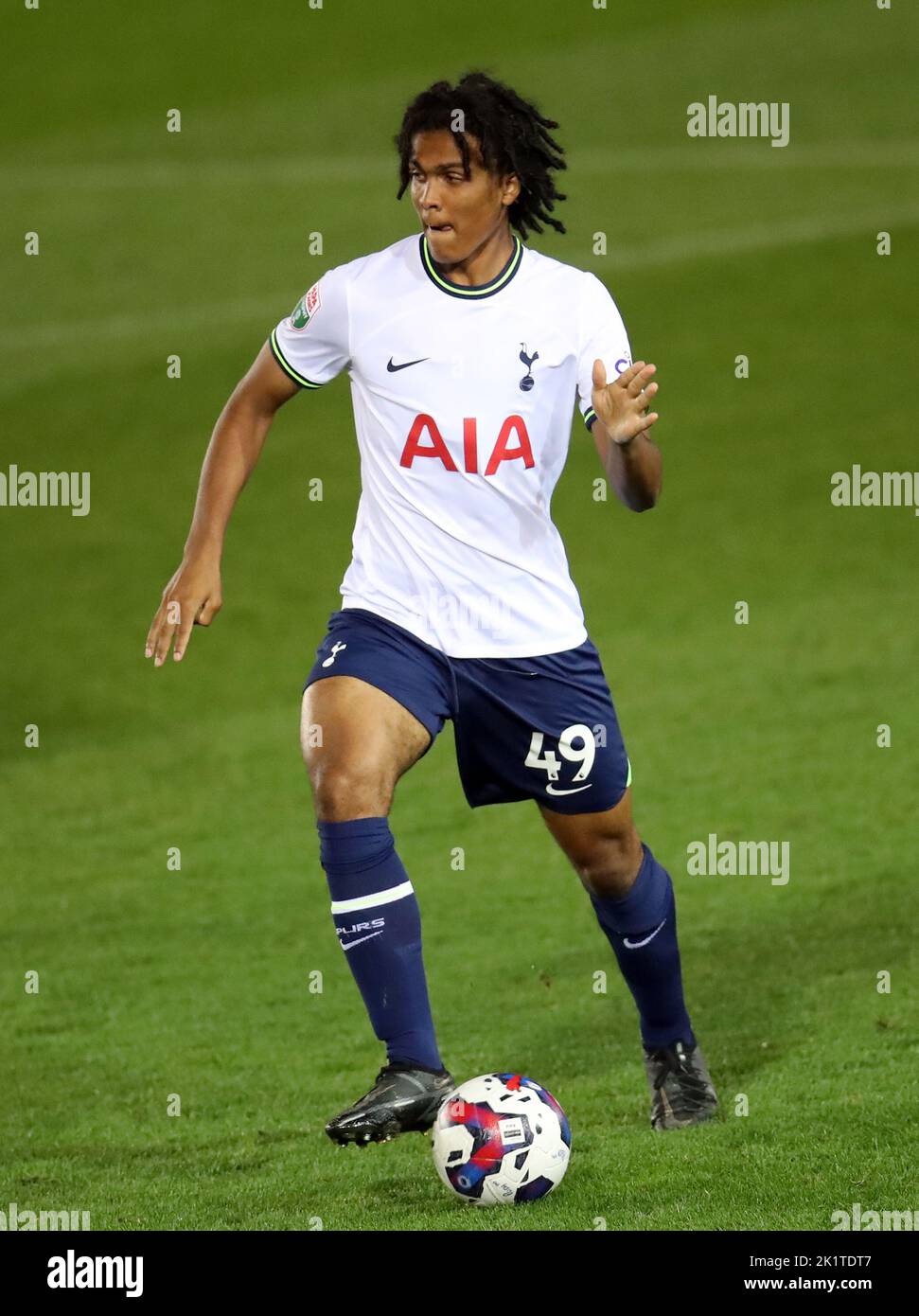 Tottenham Hotspur's Marqes Muir during the Papa John's Trophy group ...