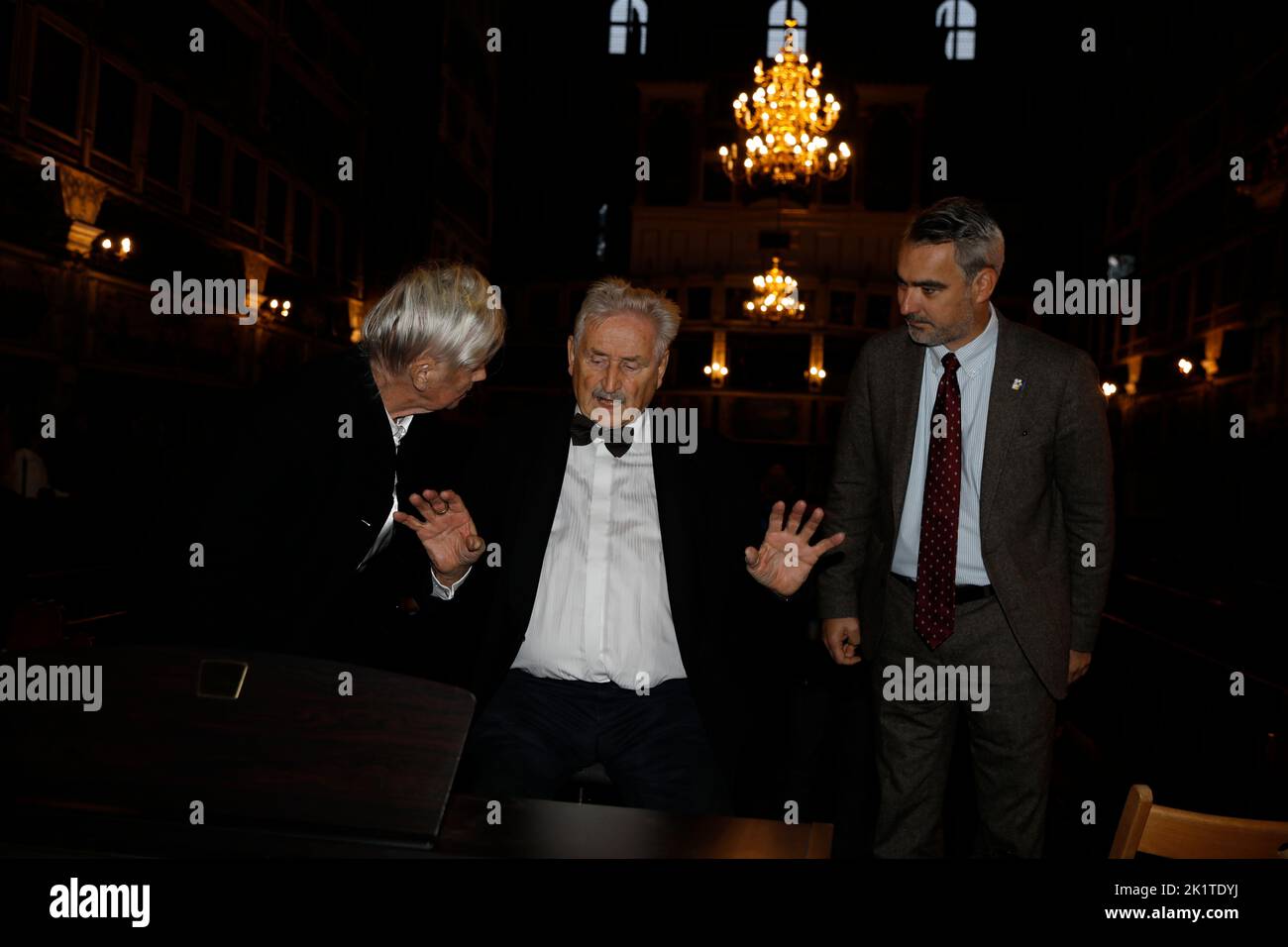 Waltraud Simon,Ludwig Güttler und Stephan Rauhut beim Eröffnungskonzert ...