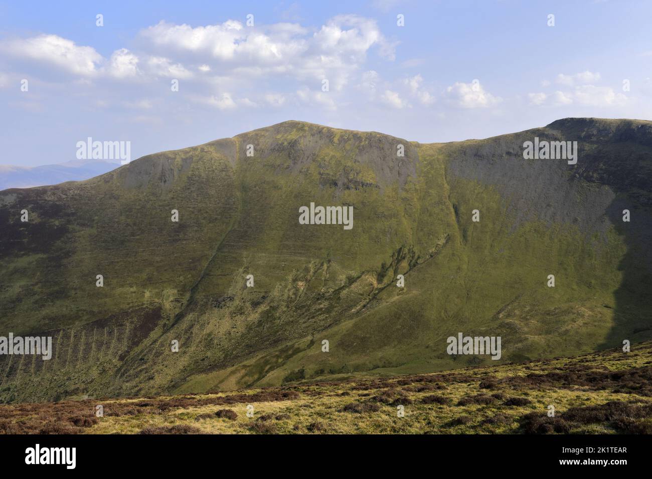 View to Grisedale Pike fell, North Western Fells; Lake District ...