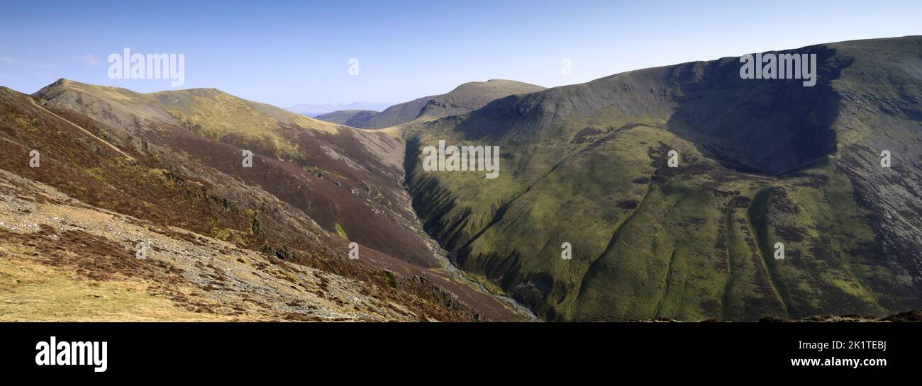 View over Brackenthwaite fell from Hopegill Head fell, Lake District ...