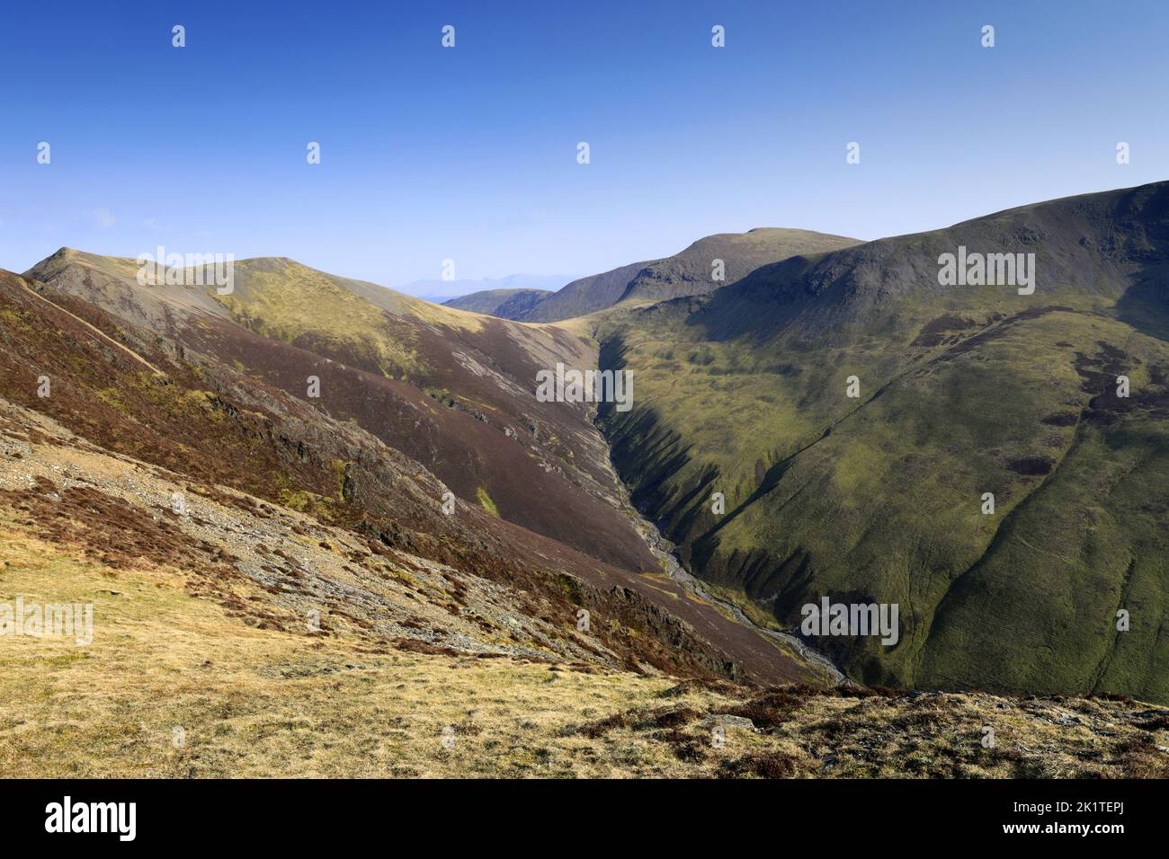 View over Brackenthwaite fell from Hopegill Head fell, Lake District ...
