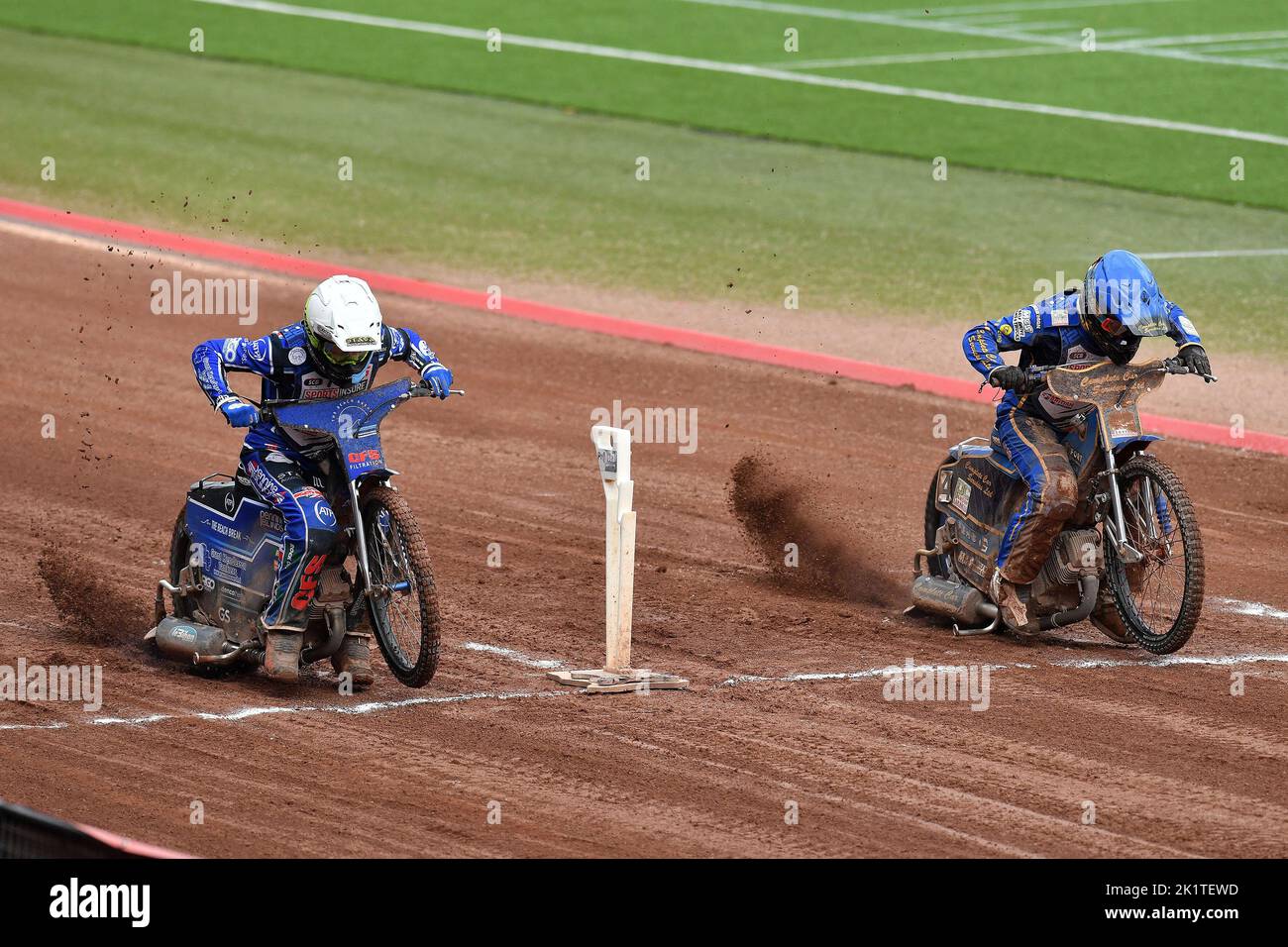 Adam Ellis and Kyle Howarth during the Sports Insure British Speedway ...