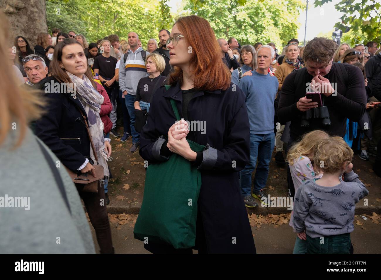 April 10, 2019, London, England, United Kingdom: A woman stands in a ...