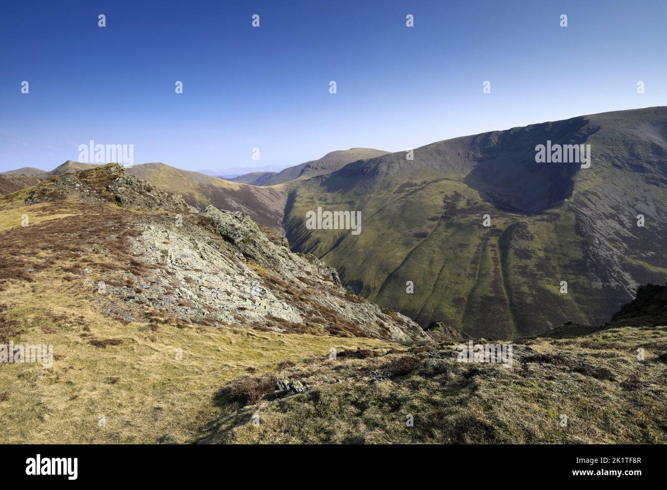 View over Brackenthwaite fell from Hopegill Head fell, Lake District ...