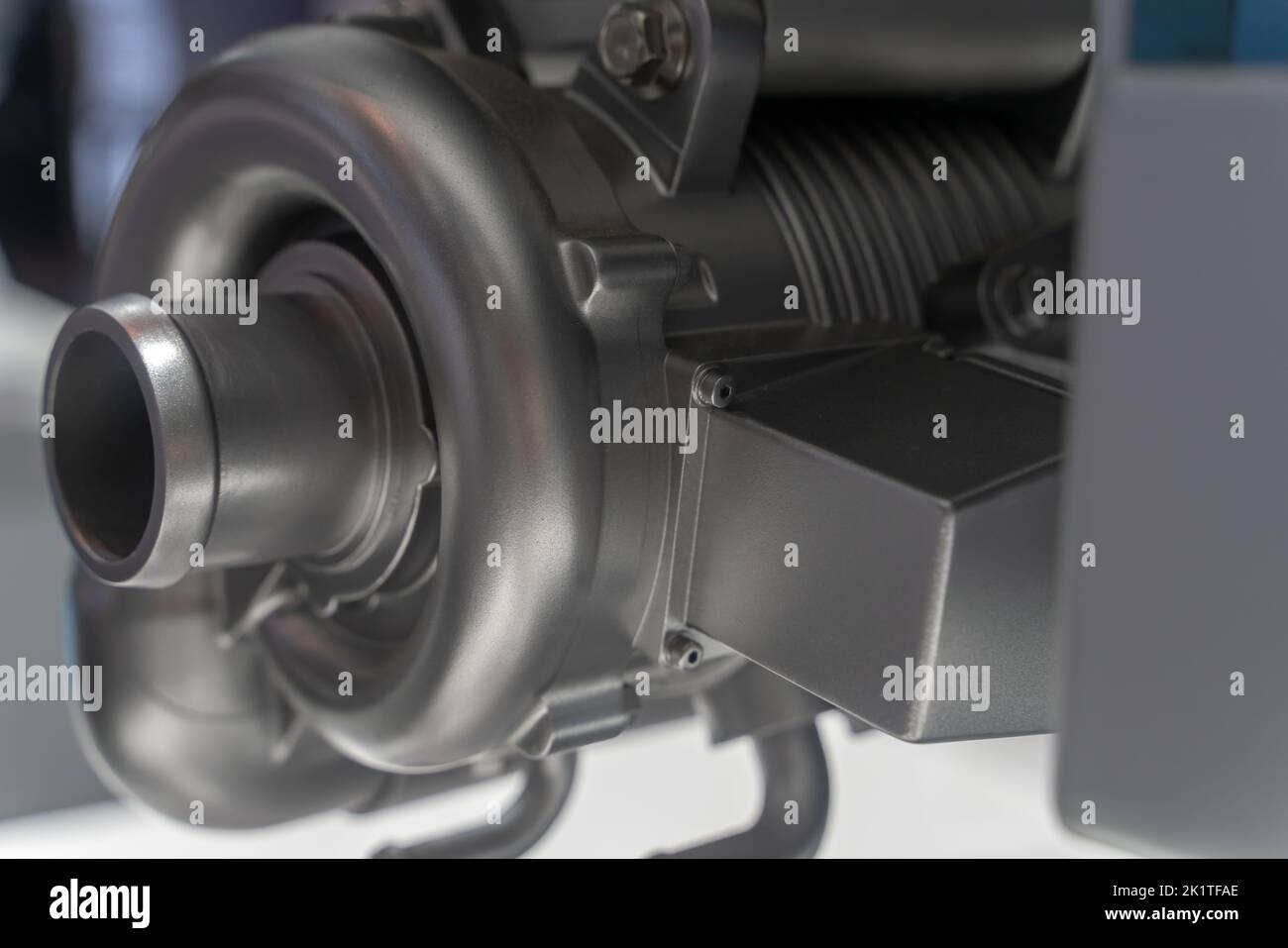 A close up of modern automobile vehicle engine and spare parts Stock ...