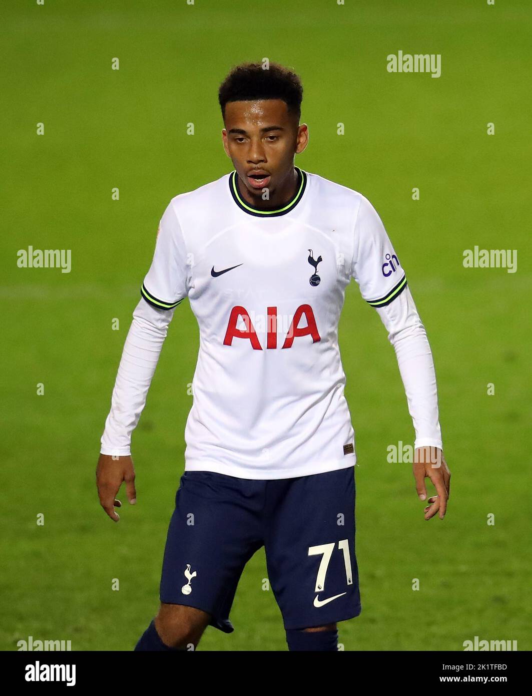 Tottenham Hotspur's Max McKnight during the Papa John's Trophy group ...