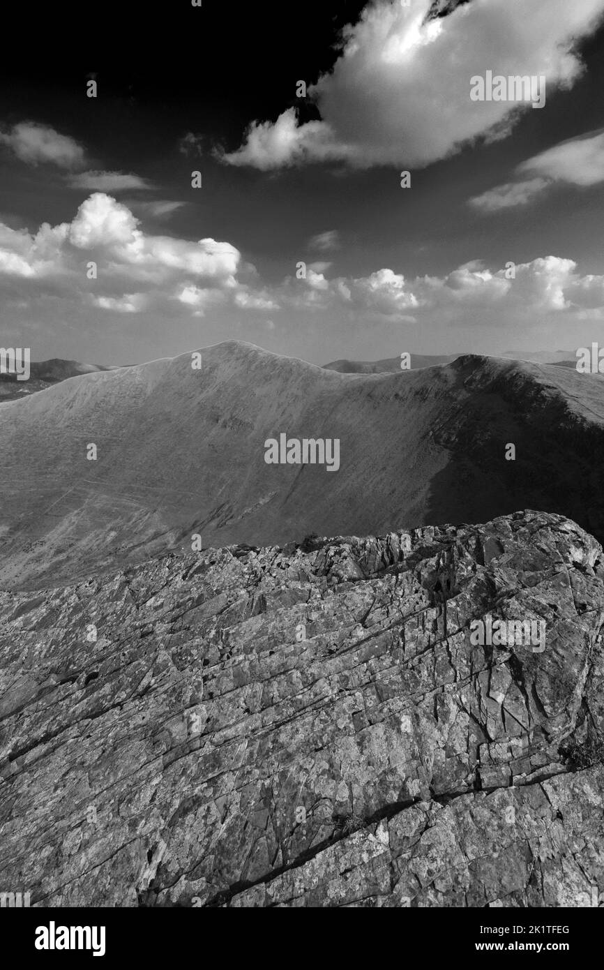 View to Grisedale Pike fell, North Western Fells; Lake District ...