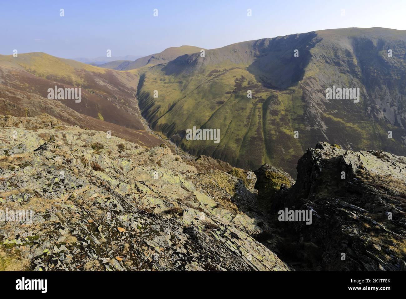 View over Brackenthwaite fell from Hopegill Head fell, Lake District ...