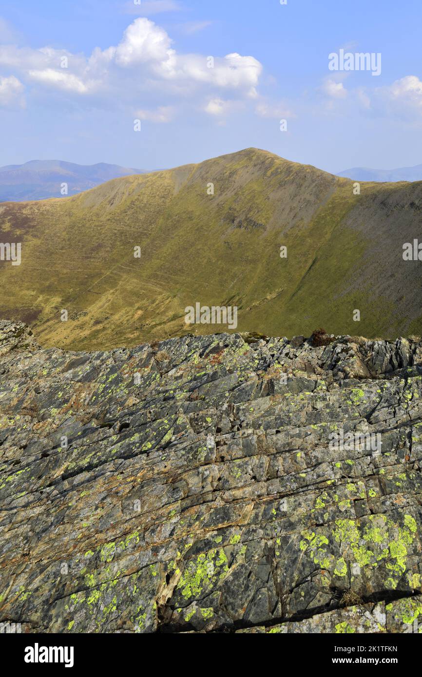 View to Grisedale Pike fell, North Western Fells; Lake District ...