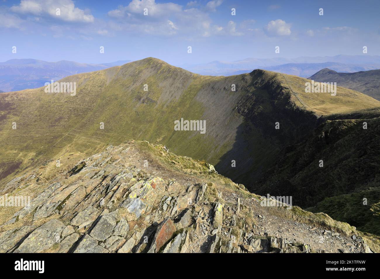 View to Grisedale Pike fell, North Western Fells; Lake District ...