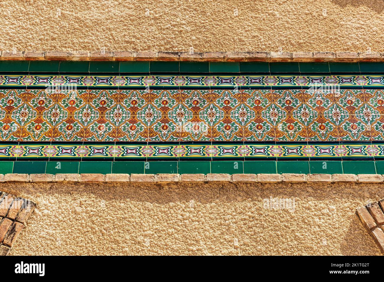 Decorated tiles of the old Slaughterhouse of Tortosa, catalan modernism ...