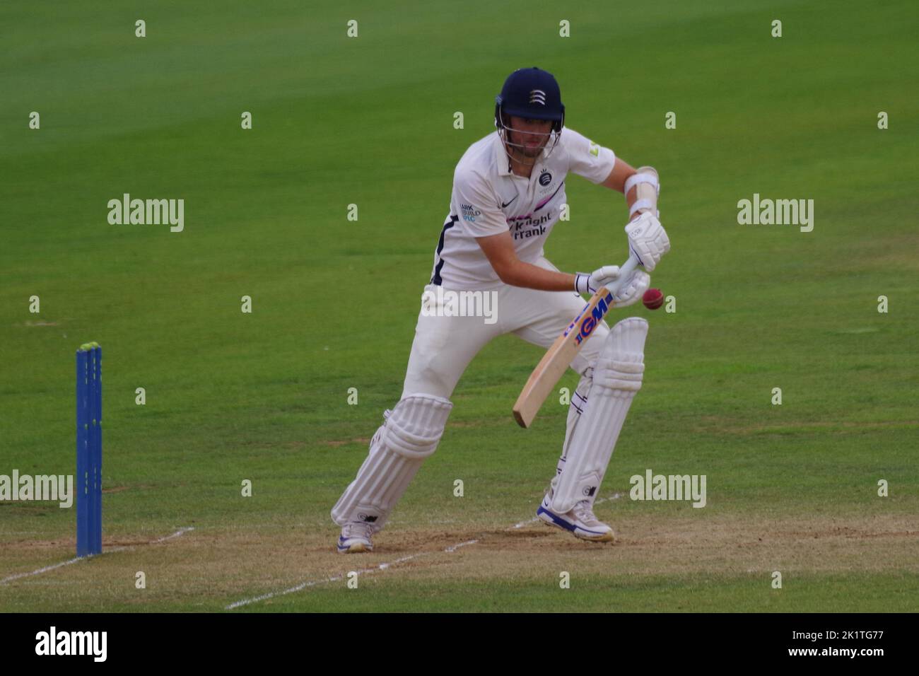 Chester le Street, England, 28 July 2022. Tom Helm batting for ...