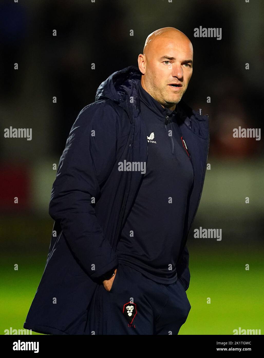 Salford City manager Neil Wood during the Papa John's Trophy group ...