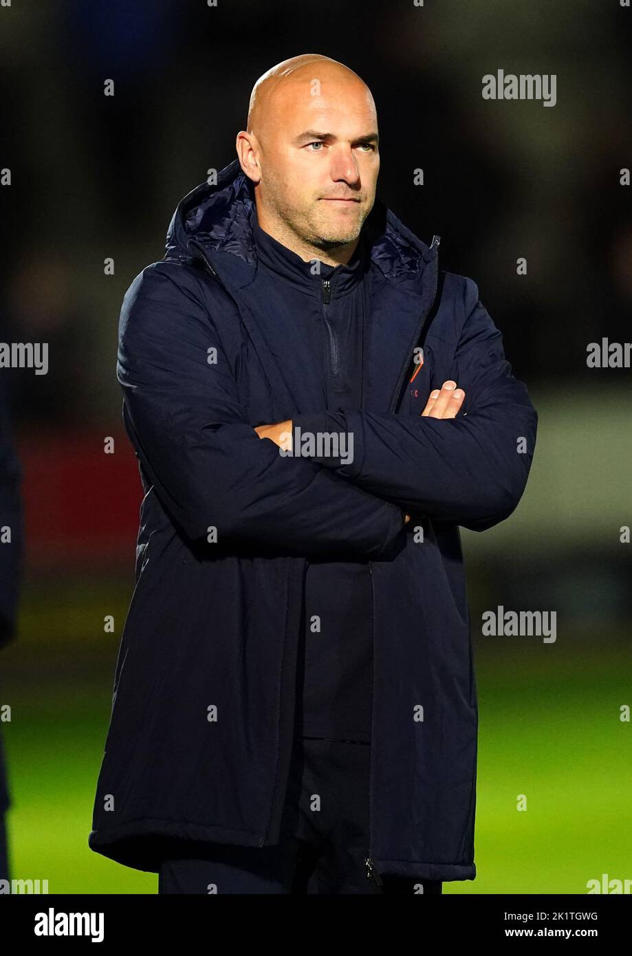 Salford City manager Neil Wood during the Papa John's Trophy group ...