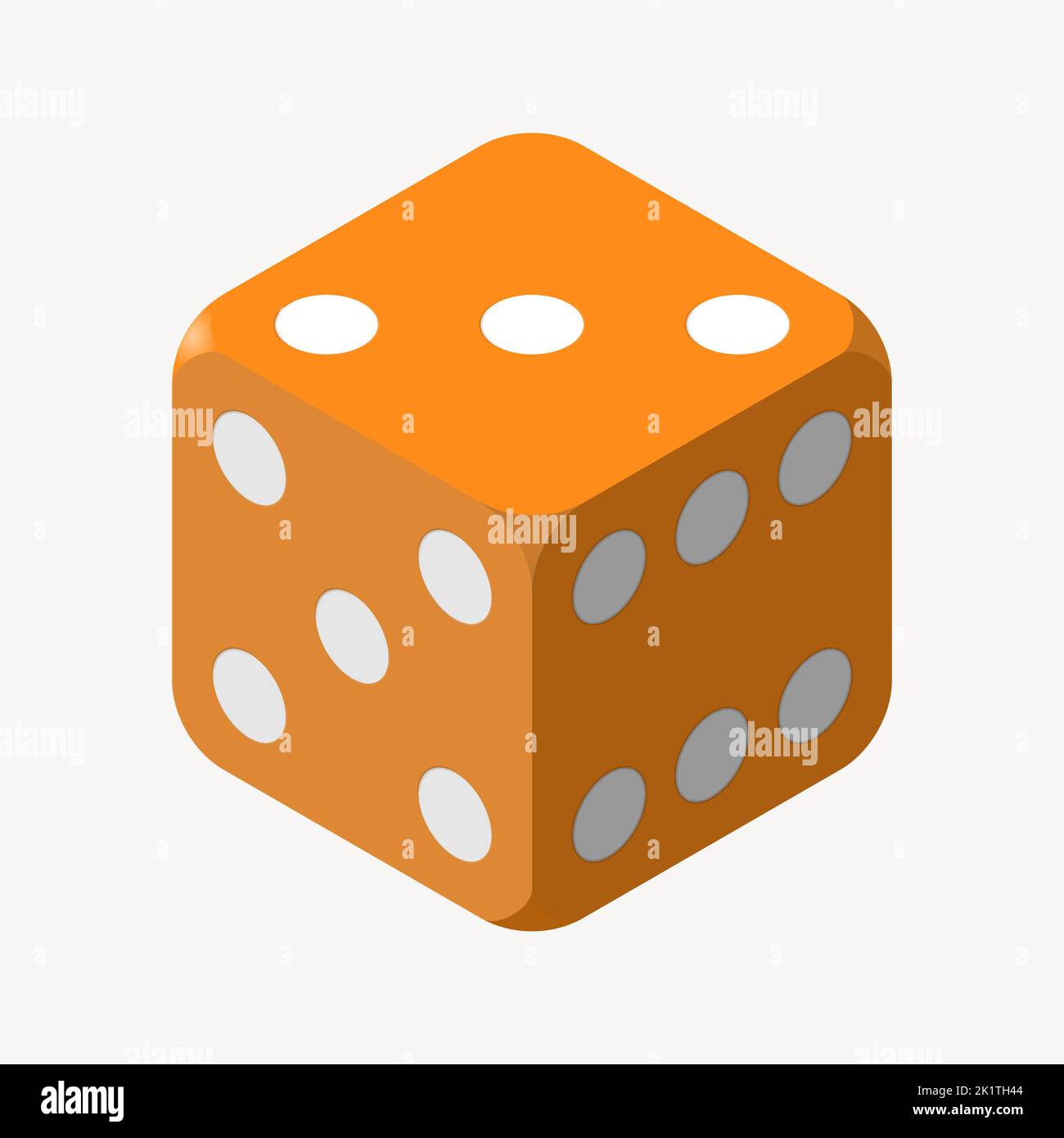 Orange dice collage element illustration vector Stock Vector Image ...