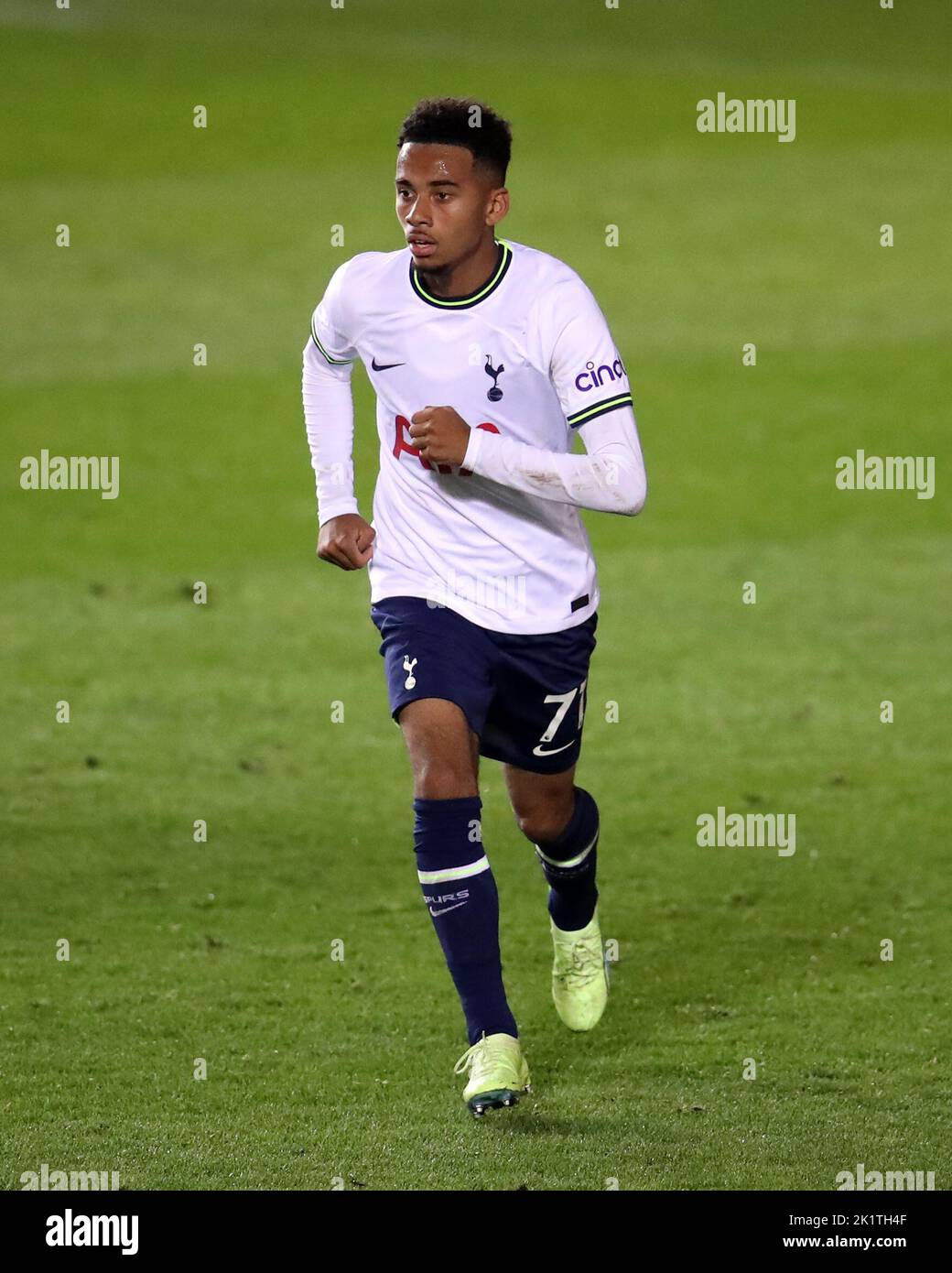 Tottenham Hotspur's Max McKnight during the Papa John's Trophy group ...