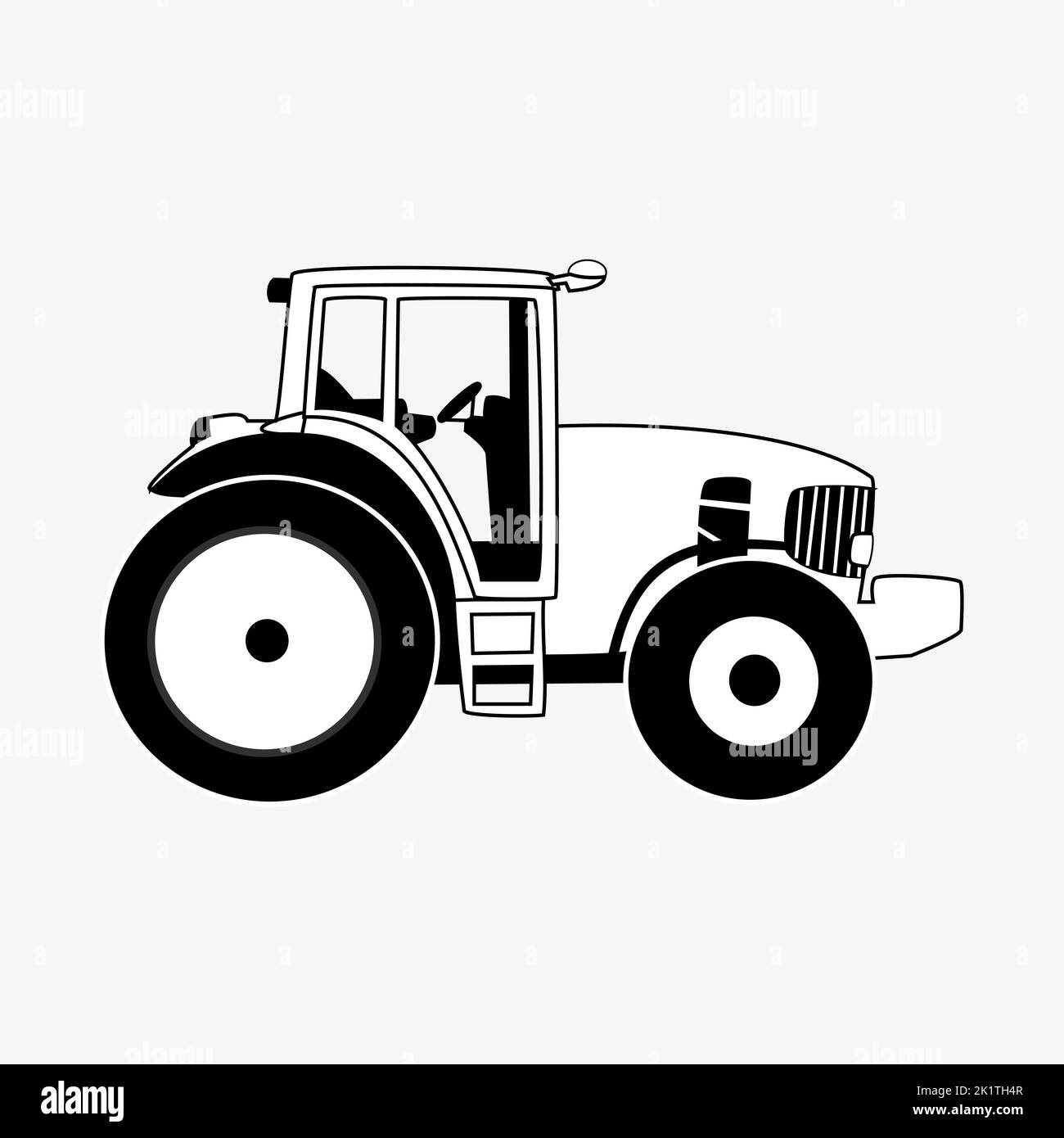 Farm tractor collage element illustration vector Stock Vector Image ...