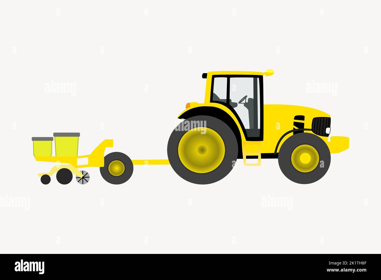 Farm tractor collage element illustration vector Stock Vector Image ...