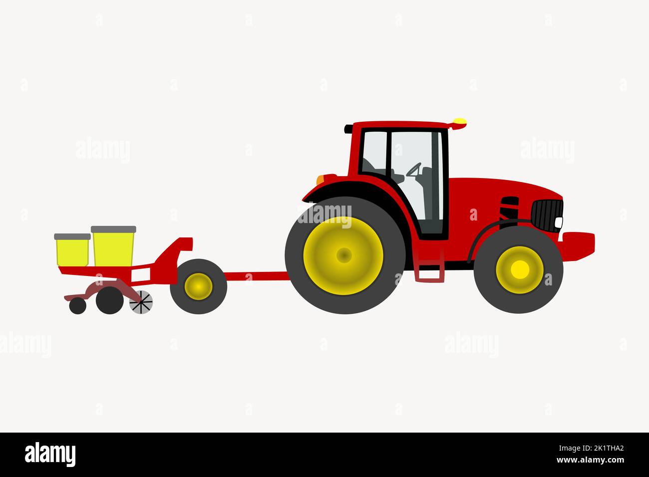 Farm tractor collage element illustration vector Stock Vector Image ...
